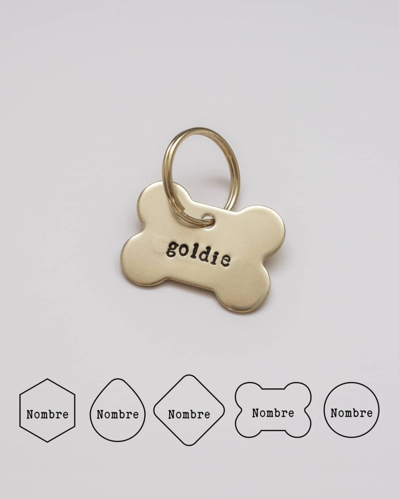 Simple Pet ID Tag | Plaquita para perro o gato personalizada - maku